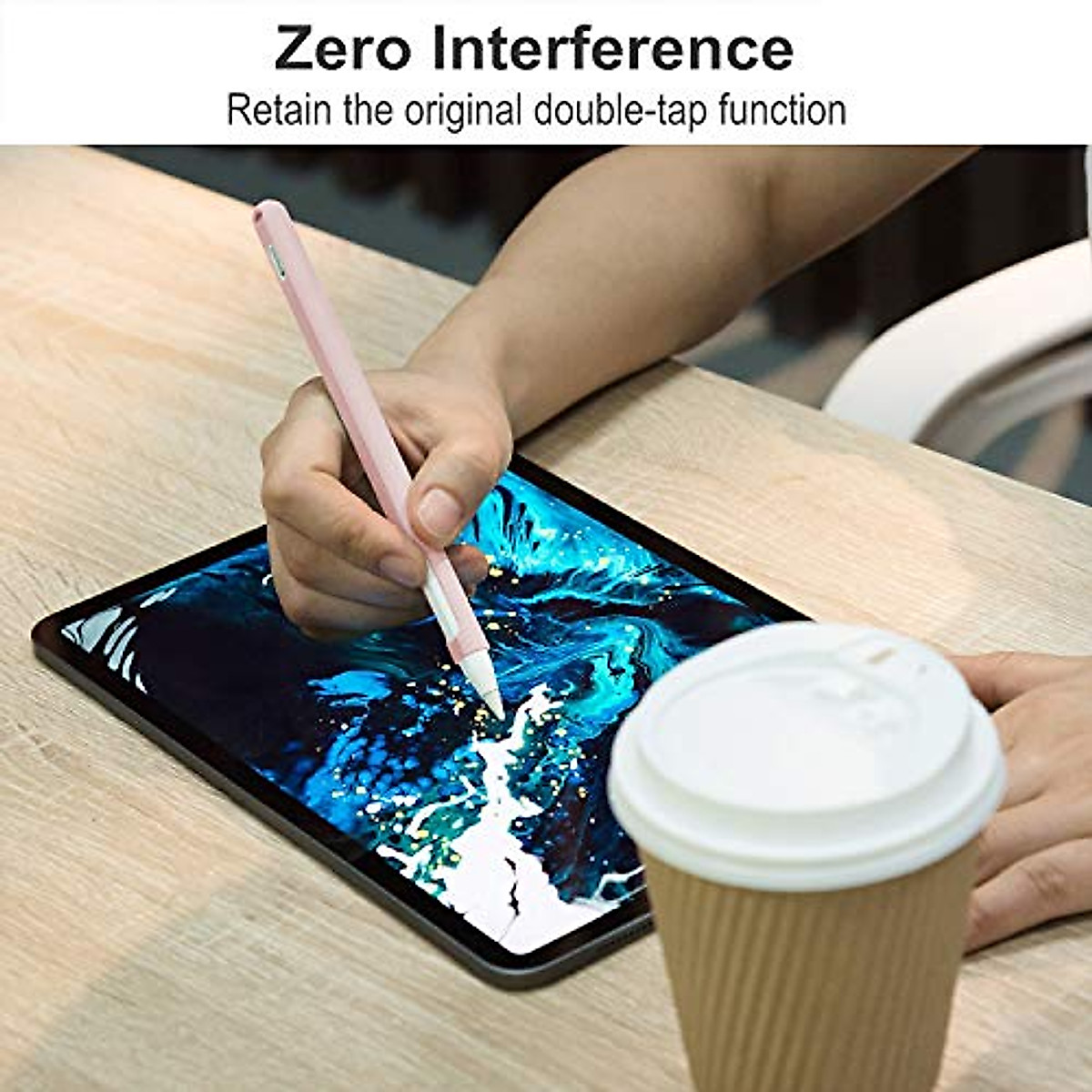 TICARVE Case for Apple Pencil Holder, Apple Pencil Sleeve, Apple Pencil 2nd Generation Compatible with iPad Pro 2018 Magnetic Skin, Pink