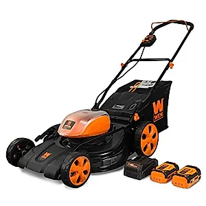 WEN 40441 40V Max Lithium Ion Cordless Lawnmower, 21-Inch Deck