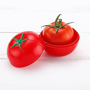 4pcs Fruit Container Refrigerator Vegetable and Fruit Storage Containers Reusable Food Saver Vegetable Shaped Food Saver (Onion Tomato Lemon Green Pepper)(COLOR:Multi)