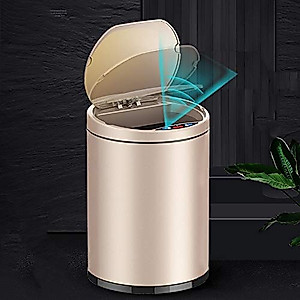 ALUKAP Small Garbage Can Inductive Trash Can Smart Sensor Household Bathroom Trash Can Storage Bin Trash Can Metal Trash Can