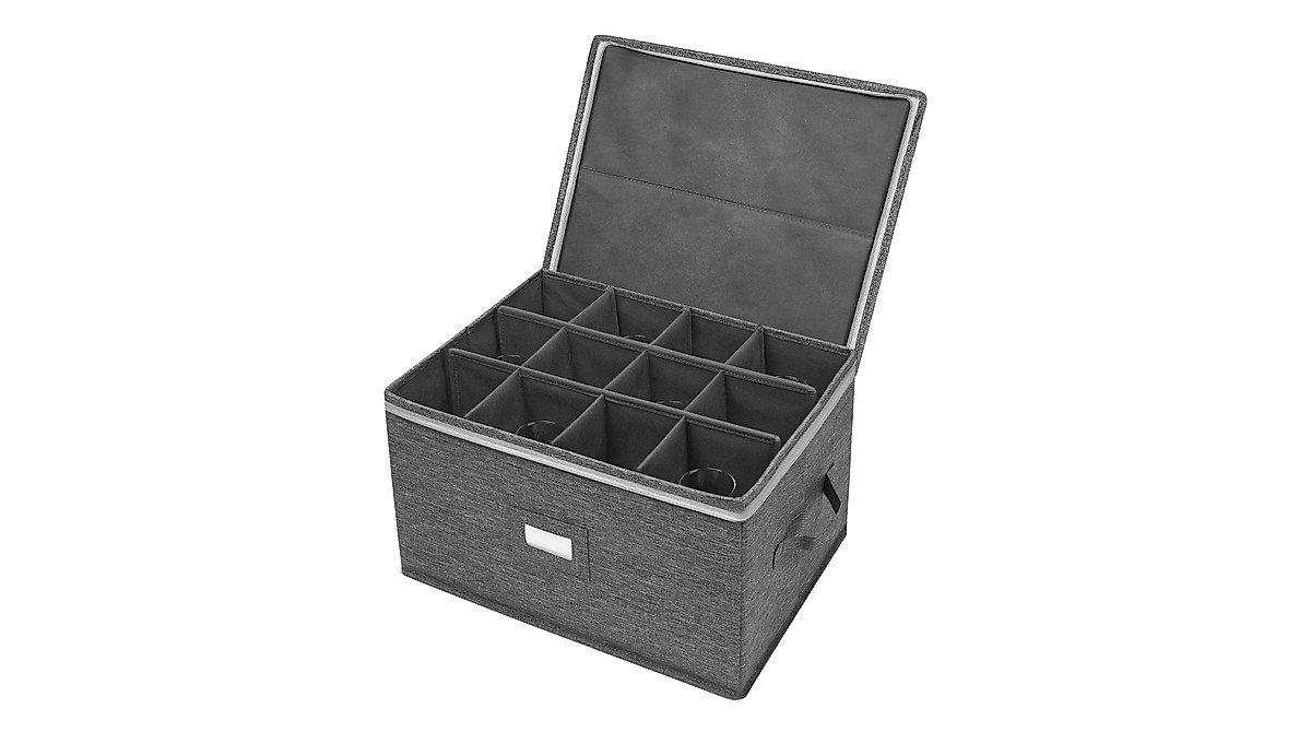 Premium Stemware Storage Box for Wine Glasses and More