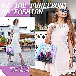 6 Pcs Clear Tote Bag Stadium Approved Plastic Bag Hand Bag