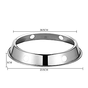 Stove Rack Home Pan Stand Support Gas Cooker Stainless Steel Reversible Pots Holder(2pcs 23.5cm)