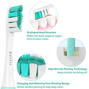 Replacement Toothbrush Heads for Philips Sonicare Screw-On Electric Toothbrush, Replacement Brush Head Refills, 6 Pack
