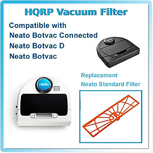 HQRP Filter (10 pack) compatible with Neato BotVac D Series D3 D5 Connected Robot Vacuums, Standart Filter Replacement