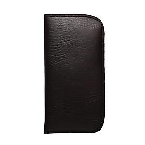 Calabria Soft Slip-In Glasses Case Vertical Pocket Clip Black Men Women Faux Leather Felt Eyeglasses Pouch Sunglasses Holder