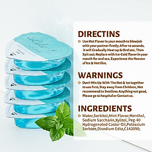 Flavored Lube for Oral Blowjob Jelly Sex Oral Water for Couple Adult, No Rinse Lubricant 10 -Pack (Strawberry & Mint)