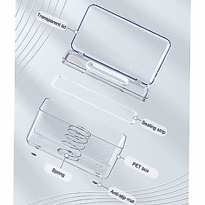 Aphbrada Face Mask Dispenser with Lid, Countertop Clear Storage Box Dispenser for Hygienic Masks, Gloves, Baby Diaper, Wet Wipes, Panty Liners - High Clarity Case for Home Office Car