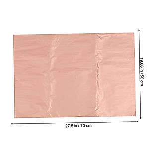 JEWEDECO 100pcs Wrapping Paper Floral Bouquet Tissue Paper Packaging Bulk Rose Gold Tissue Paper Bulk Foil Gift Package Paper Craft Paper Floral Decor Gift Paper Metal Child Cellophane