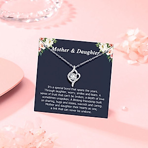 PINKDODO Mothers Day Gifts for Mom from Daughter, Mother Daughter Necklace, Mom Gifts from Daughter, Mother's Day Christmas Gifts for Mother Mom Daughter Necklace Gift