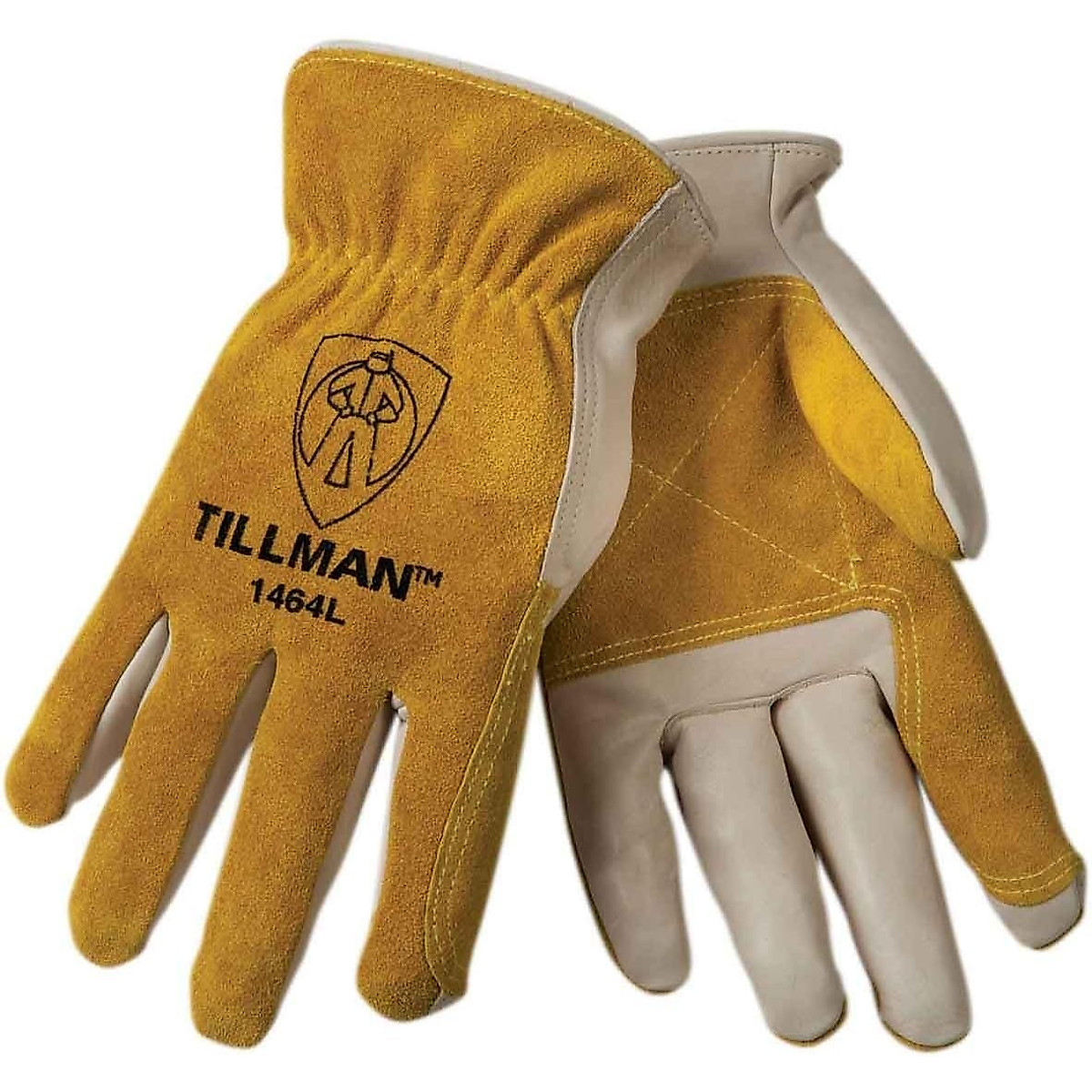 Tillman 1464 Top Grain Cowhide/Split Drivers Gloves - Large (Original Version) (Original Version), Yellow