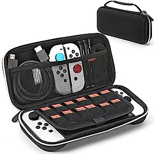 Bestico Carrying Case for Nintendo Switch/Switch OLED Model, Protective Hard Shell Travel Storage Switch Carry Case with 12 Game Card Slots for Nintendo Switch Console & Accessories