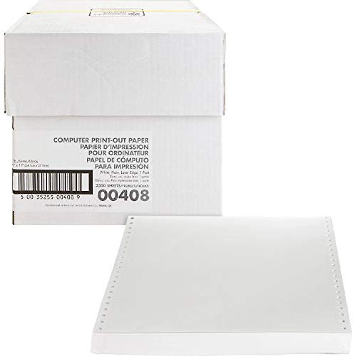 Sparco Computer Paper, Plain, 20 lbs., 9-1/2 x 11 Inches, 2300 Count, White