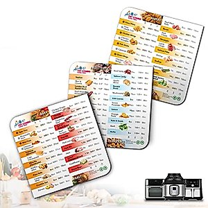 Air Fryer Magnetic Cheat Sheet Set, Instapot Air Fryer Accessories Cook Times Magnets, Instant Vortex Air Fryer Oven Combo Cooking and Frying Guide (White)