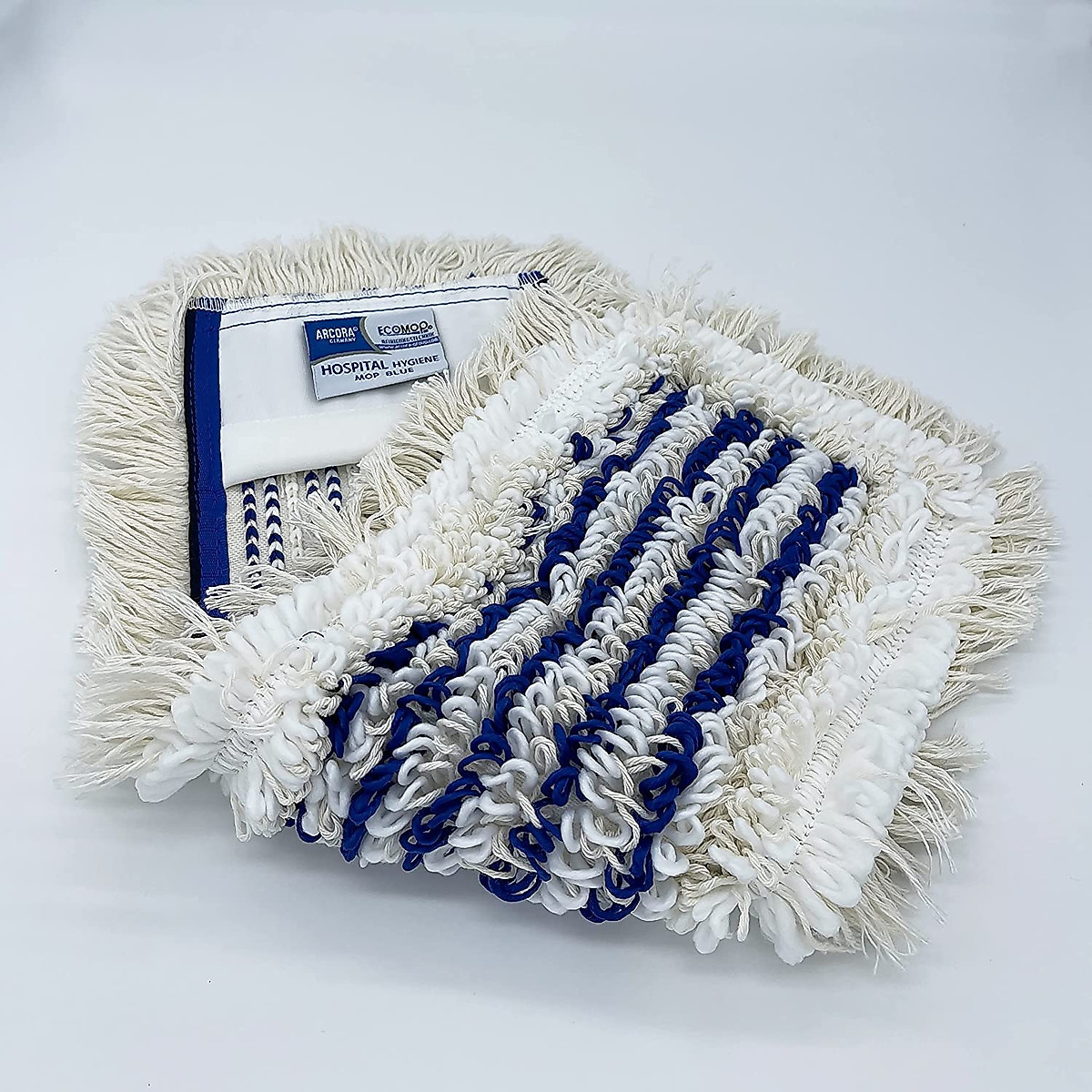 Arcora Professional Hospital Hygiene Microfiber Mop Pad - Hardwood Floor Mop - Dry & Wet Mop for Wood, Laminate, Tile, Vinyl Floors, Smooth. 4 Yarn Fibers - Made in Germany (19.7 Inch)