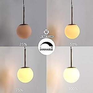 HuisMier Mid Century Globe Wall Sconce, Brushed Brass Plug in Wall Sconces with Dimmable Switch, Modern Glass Wall Light Fixture for Bedroom Living Room Corridor