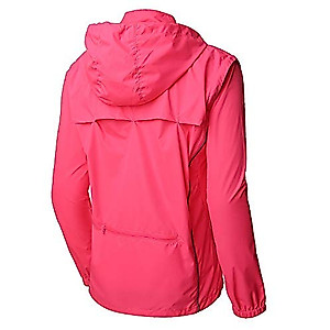 Outto Women's Cycling Jacket Convertible UPF50+ Windproof with Zip Off Sleeves(Medium,Pink)