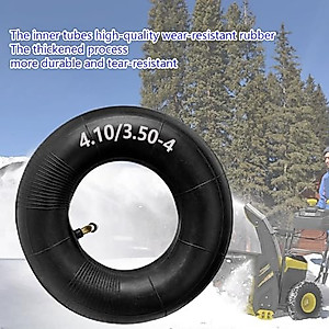 4.10/3.50-4 Tubes 4.10 3.50-4 Heavy duty Tire Inner Tube fits Hand Truck Electric Tricycle Wheelbarrows One-wheeled carts lawnmower and More Bending ValveTR-87 2-pack (4.10/3.50-4)