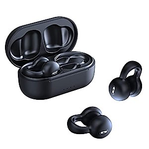 Open Ear Clip Bone Conduction Headphones Wireless Bluetooth Clip On Headset Open Ear Earbuds Head Phones Bone Conduction Earbuds Head Set Bone Conducting Headphones Induction Earphones