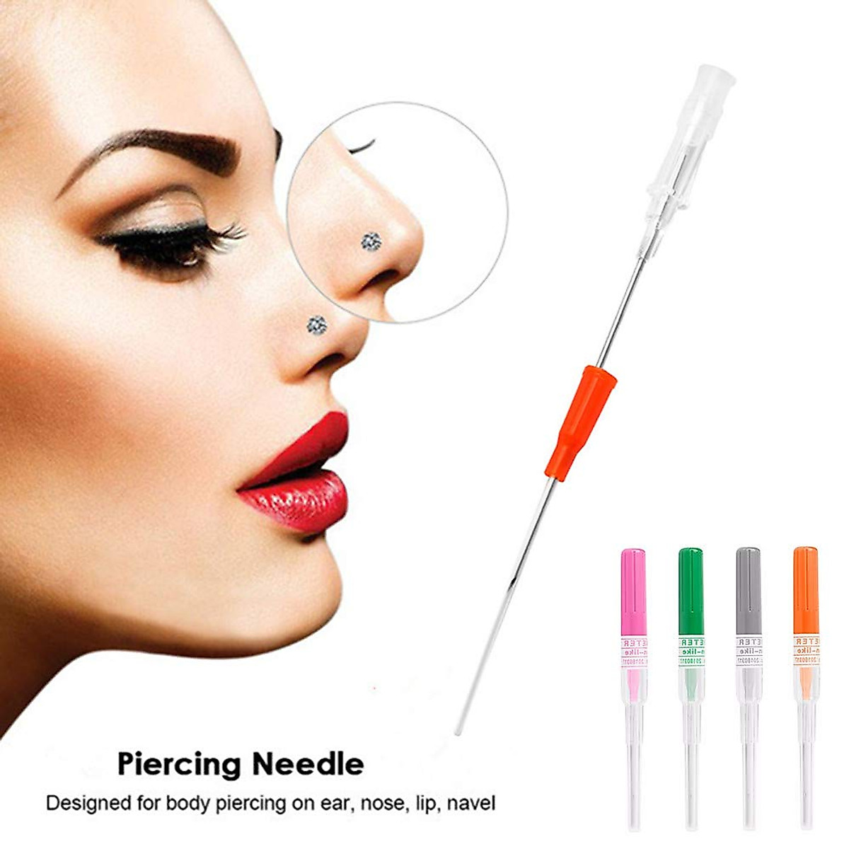 Piercing Needles - Tazay 8PCS Mixed 14G 16G 18G 20G Ear Nose Piercing Needles IV Catheter Needles for Piercing Sterilised Body Tattoo Piercings Tool for Piercing Supplies Piercing Kit (Mixed)