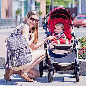 Bamomby Diaper Bag Backpack, Multi-Function Travel Backpack Bags,Registry Baby Shower Gifts (Gray)