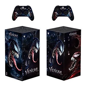 Vanknight XB Series X Console Controllers Skin Decals Stickers Aliens Wrap Vinyl for XB Series X Console Horror