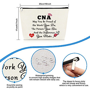 CNA Gift Cosmetic Bag Certified Nursing Assistant Gifts CNA Appreciation Gift Makeup Bag CNA Thank You Gift CNA Week Gifts Retirement Thanksgiving Birthday Gift for CNA Coworker Volunteer Travel Pouch