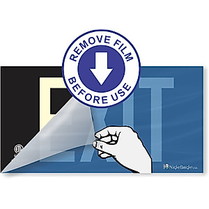 Photoluminescent Exit Sign Black - Aluminum - UL 924 Code Approved/IBC/NFPA 101 | NightBright USA Part Number ULB-050