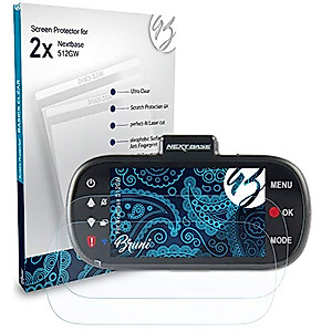 Bruni Screen Protector compatible with Nextbase 512GW Protector Film, crystal clear Protective Film (2X)