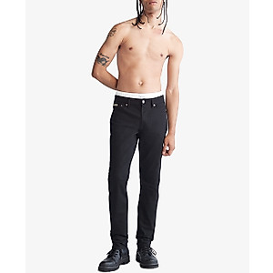 Calvin Klein Men's Slim Fit Jeans, Forever Black, 32W x 34L