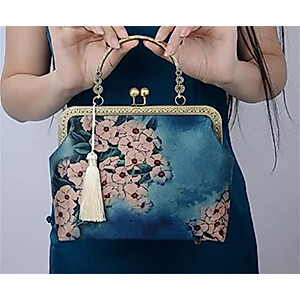 DANN Women's Vintage Shoulder Bag Women's Wedding Purse Flower Handbag Cross Bag