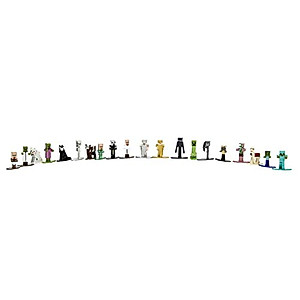 JADA Minecraft 20-Pack Wave 1 Nano METALFIGS 1.65" Die - Cast Figures, Multicolor (30125)