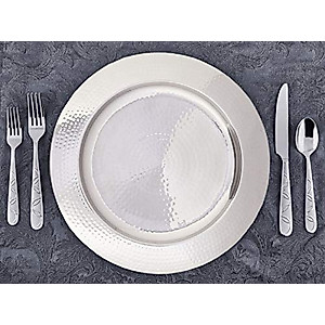 Old Dutch OS966 Hammered Charger Plate, 13", Stainless Steel