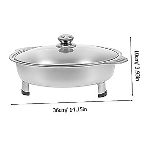 YARNOW Buffet Food Holder Flat Buffet Tray Rectangular Buffet Serving Plate Stainless-Steel Plate for Buffet Grilled Fish Plate Food Rack Chafing Dish Dining Table Metal Stainless Steel