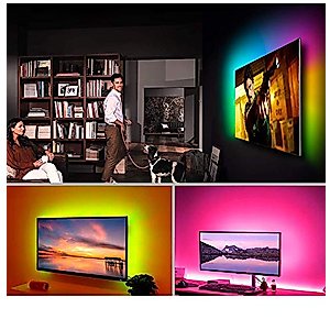 50FT Smart LED Strip Lights, Sync to Music with 40 Key Remote Controller，Lighting Strips with App Control LED Lights for Bedroom,Christmas Lights decration (Multi-Colored, 50FT)