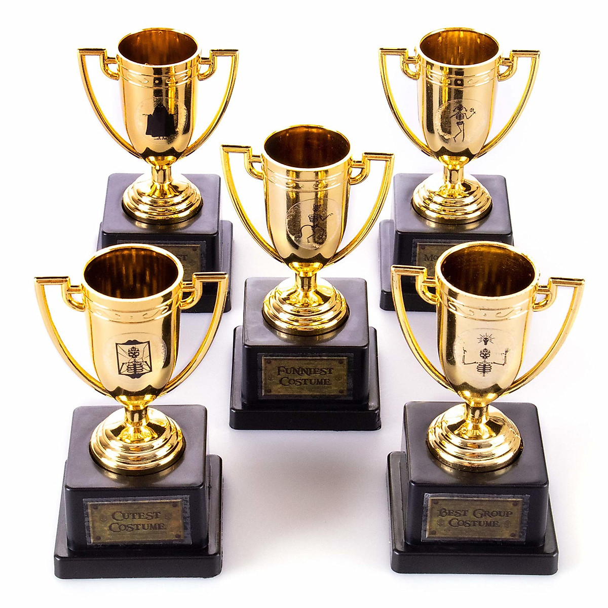 Halloween Costume Contest Party Bundle - Includes Ballot Box, 50 Ballot Voting Cards & 5 Gold Trophies - Fun Game, Decoration & Party Supplies for Home, Work, School & Bar Costume Parties Decor