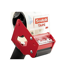 Scotch Heavy Duty Packaging Tape, 1.88" x 54.6 yd, Designed for Packing, Shipping and Mailing, Strong Seal on All Box Types, 3" Core, Clear, 2 Rolls w/Dispenser (3850-2ST)