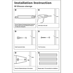 Mkono Wall Mounted Sunglasses Storage Organizer Wood Modern Simple Eyeglasses Display Holder Eyewear Glasses Jewelry Headband Hanging Rack for Entryway Living Room Bedroom, 3 Pack, White