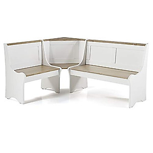 Linon Home Decor Sadie Antique White Nook