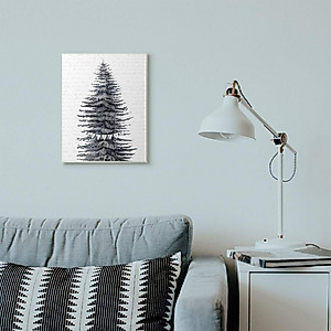 Stupell Industries Snow Covered Christmas Tree Believe Holiday Word Design Wall Plaque, 13 x 19, Multi-Color