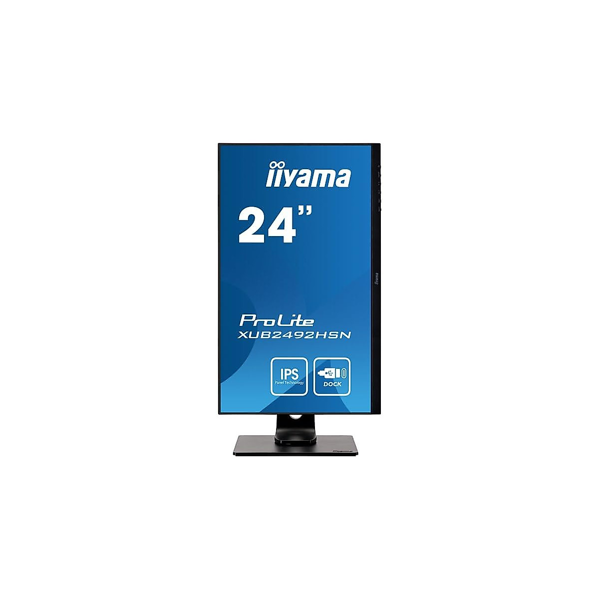 iiyama XUB2492HSN-B1 24" IPS LCD USB-C 65W Charging, 4ms, Full HD 1920x1080, RJ45, 1x HDMI,1 x DisplayPort In, 1 x DisplayPort Out,1 x VGA, 2 x USB, 2 x 2W Speakers, Height Adjustable Stand