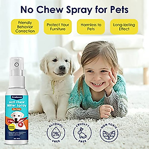 Feulover Bitter Apple Spray for Dogs to Stop Chewing, No Chew Spray for Dogs, Pet Corrector Spray for Dogs&Cats, Stop Chewing Licking and Biting, Nontoxic