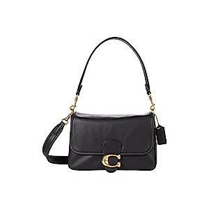 COACH Soft Calf Leather Tabby Shoulder Bag Black One Size
