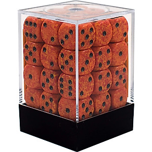 Chessex Manufacturing 25903 Fire Speckled - 6 Sided 12 mm Dice Set Of 36 by Chessex Manufacturing
