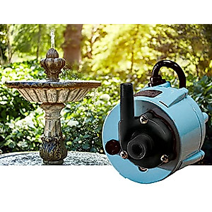 Little Giant 501203 205 GPH 115-Volt Manual Oil Filled Submersible or In-line Aluminum Direct Drive Pump, Blue, 1-42