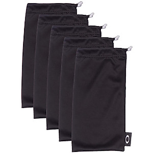 Oakley unisex adult Microbag Sunglass Case, Black/ 5 Pack, One Size US
