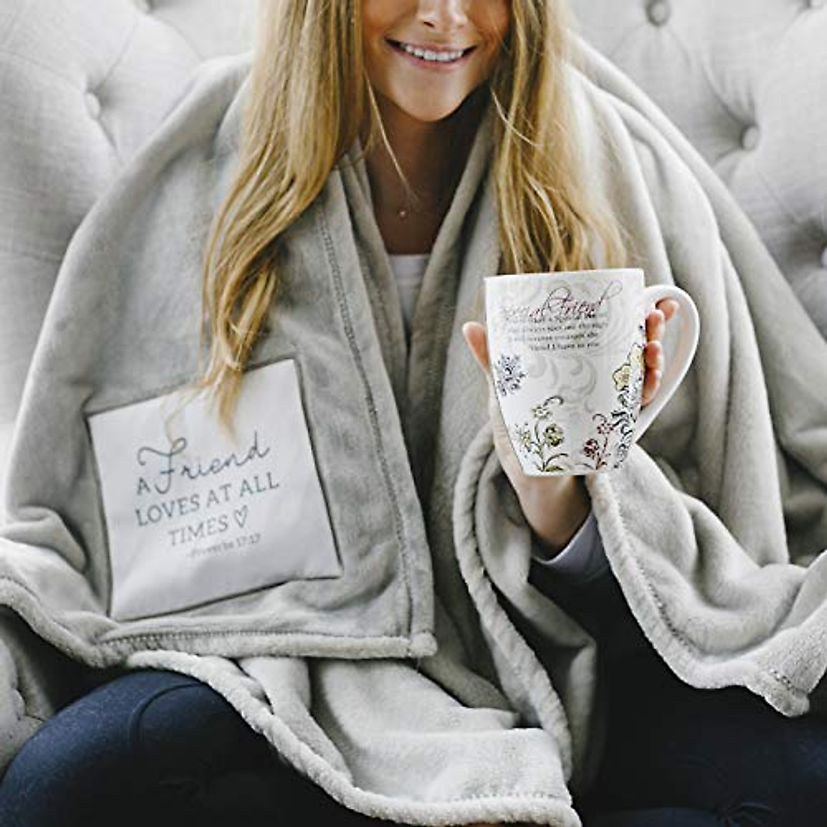 Pavilion - A Friend Loves at All Times - Proverbs 17:17-50x60 Inch Super Soft Royal Plush Throw Blanket