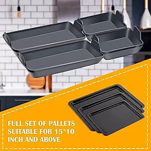 Nonstick Bakeware Set Cake Silicone Sheet Pan, Premium Baking Pan Dividers Non Stick Silicone Sheet Pan Set Suitable for Oven, Air Fryer to Simplify Cooking, Safe to Use and Easy to Clean (4 Dividers)