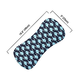 Zooawa 5 Pack Baby Burp Cloths, Multi-use and Absorbent Burp Set Christmas Soft Large Burping Towels Bib with Waterproof Layer for Baby Girls Boys, Color C