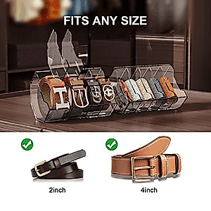 JANAUG Men Belt Organizer Womens Belt Storage Organizer for Closet Tie and Belt Rack Organizer 5